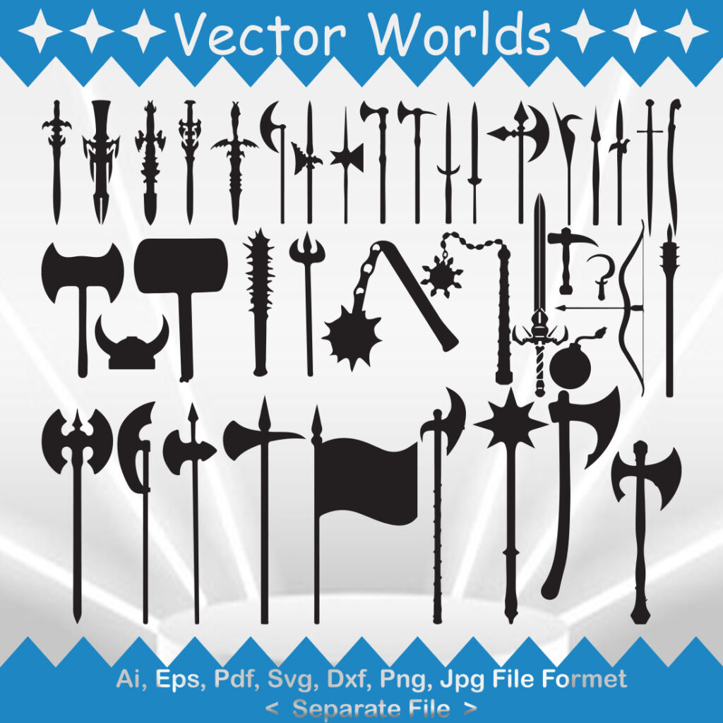 Medieval Weapon SVG Vector Design - MasterBundles