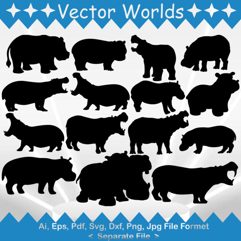 Hippo SVG Vector Design - MasterBundles