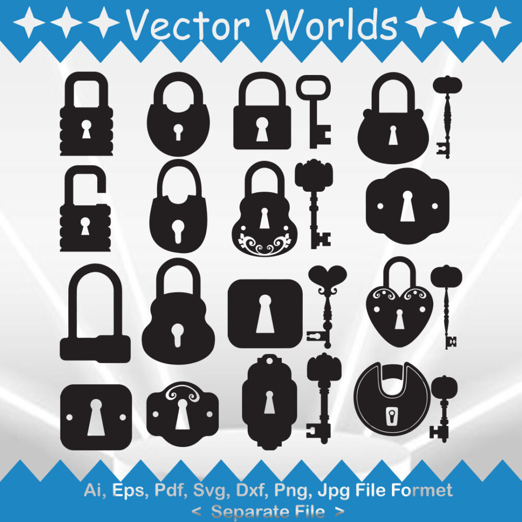 Lock Key SVG Vector Design - MasterBundles