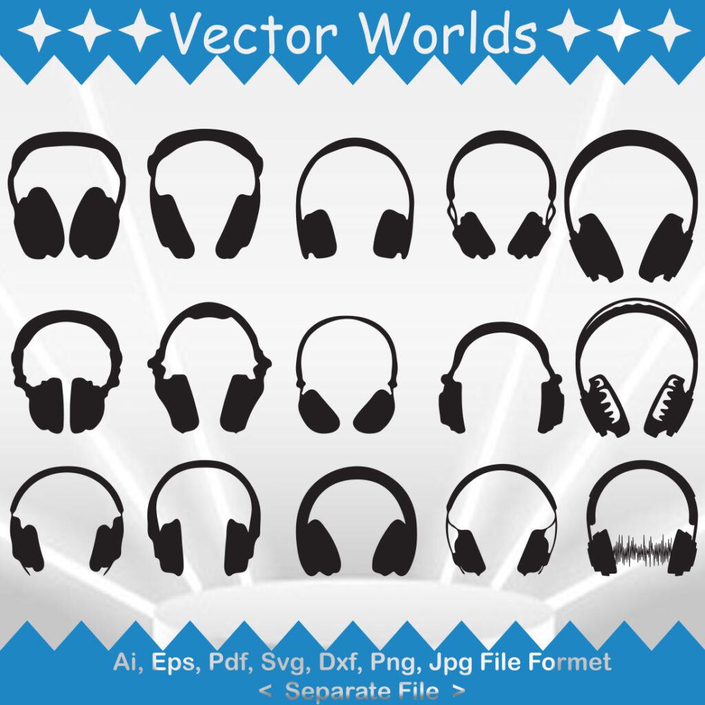 Headphone SVG Vector Design - MasterBundles