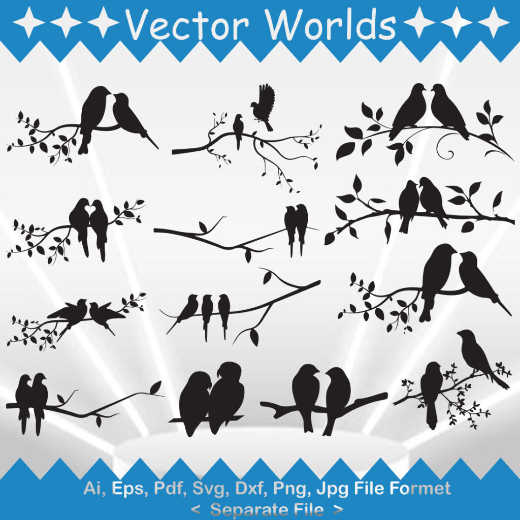 Love Birds SVG Vector Design - MasterBundles