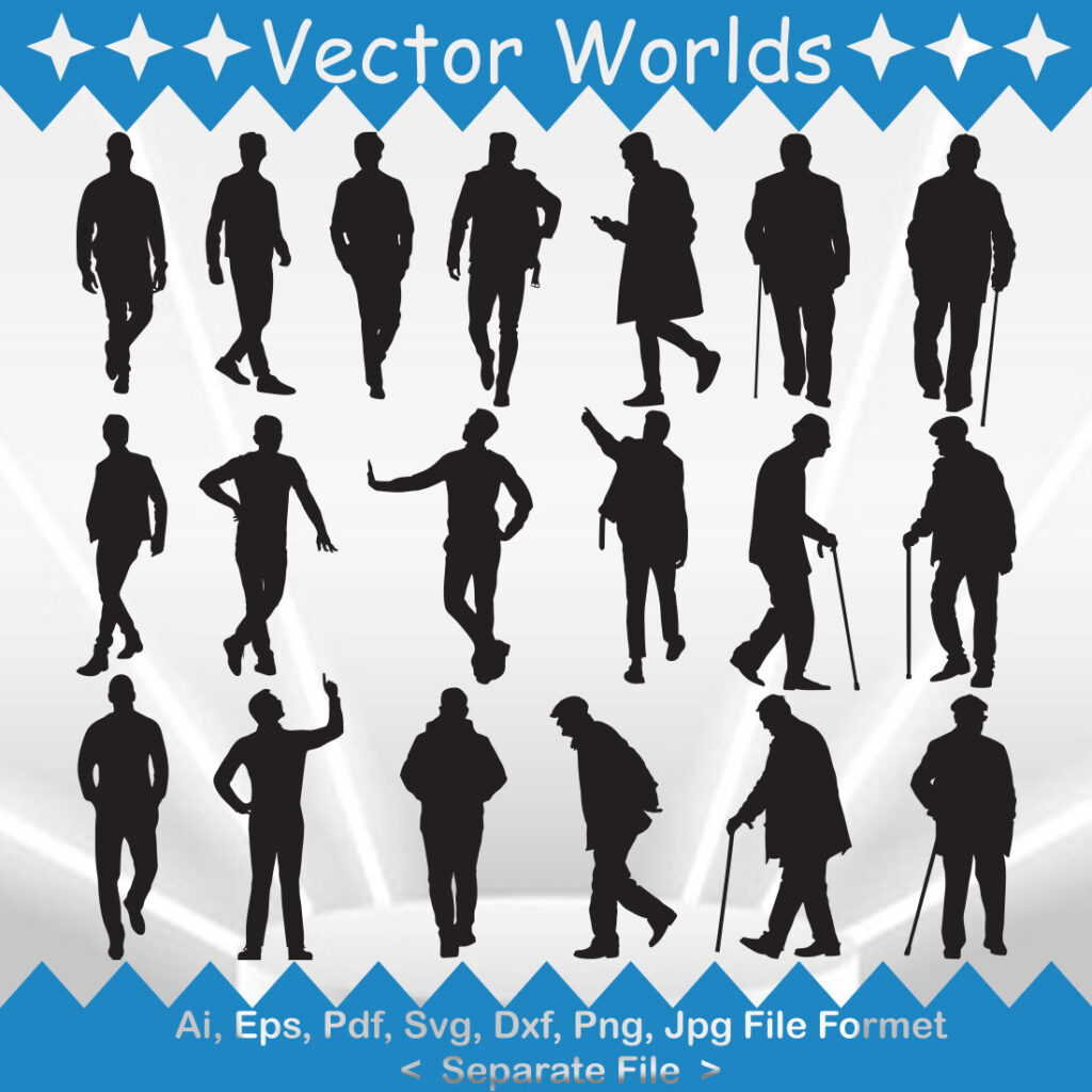 Man Walking SVG Vector Design - MasterBundles