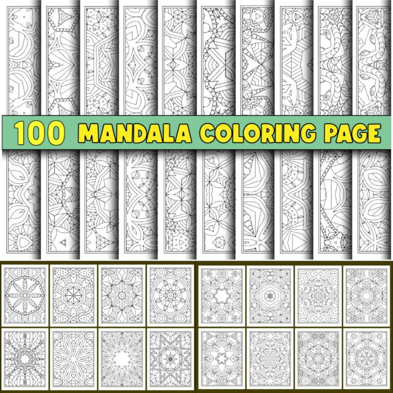 100 Coloring Page Bundle for KDP Interior - MasterBundles