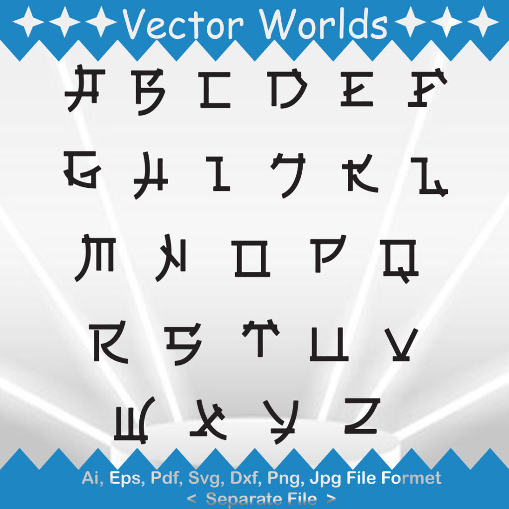 Japanese Alphabet SVG Vector Design - MasterBundles