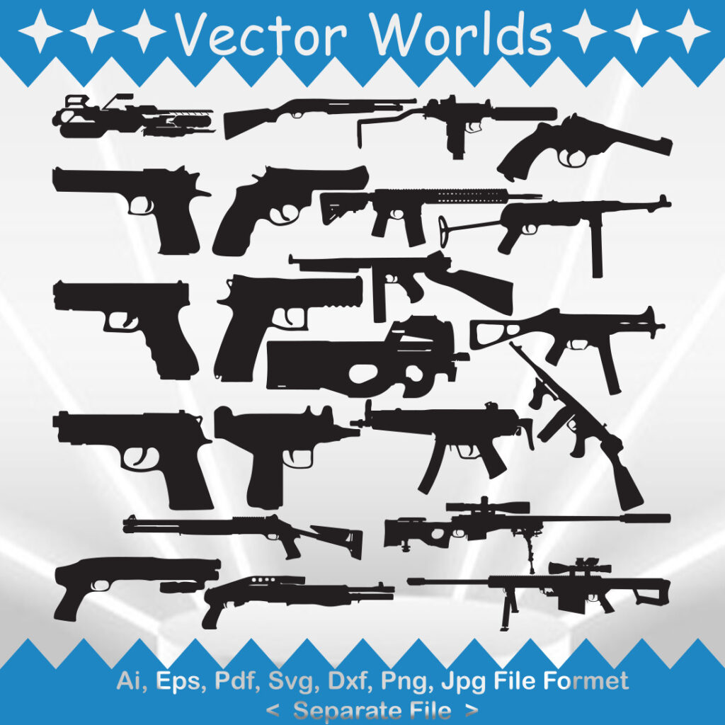 Pistols SVG Vector Design - MasterBundles