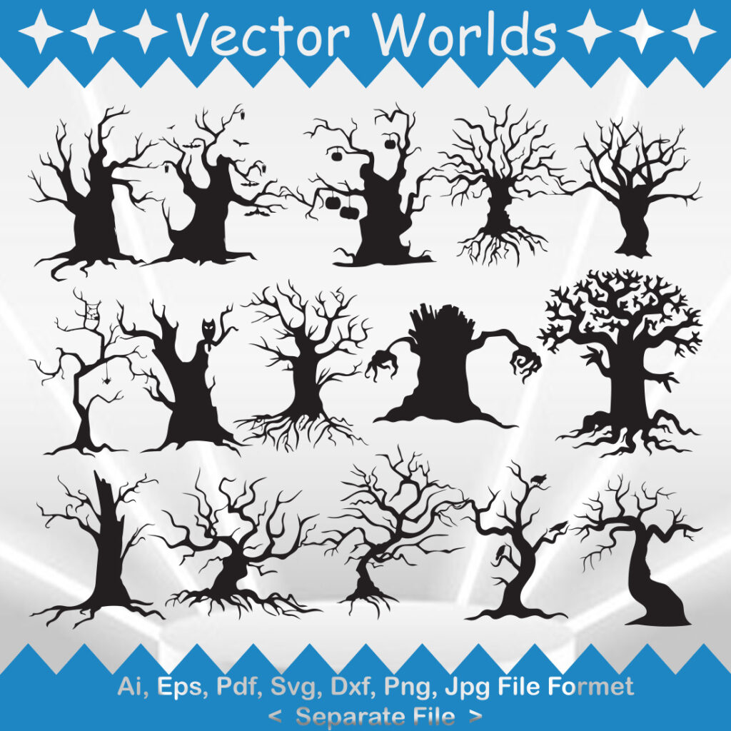 Haunted Tree SVG Vector Design - MasterBundles