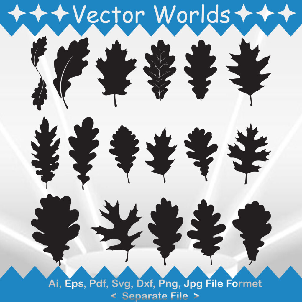 Oak Leaves SVG Vector Design - MasterBundles