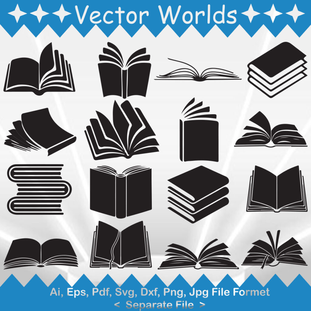Open Book SVG Vector Design - MasterBundles
