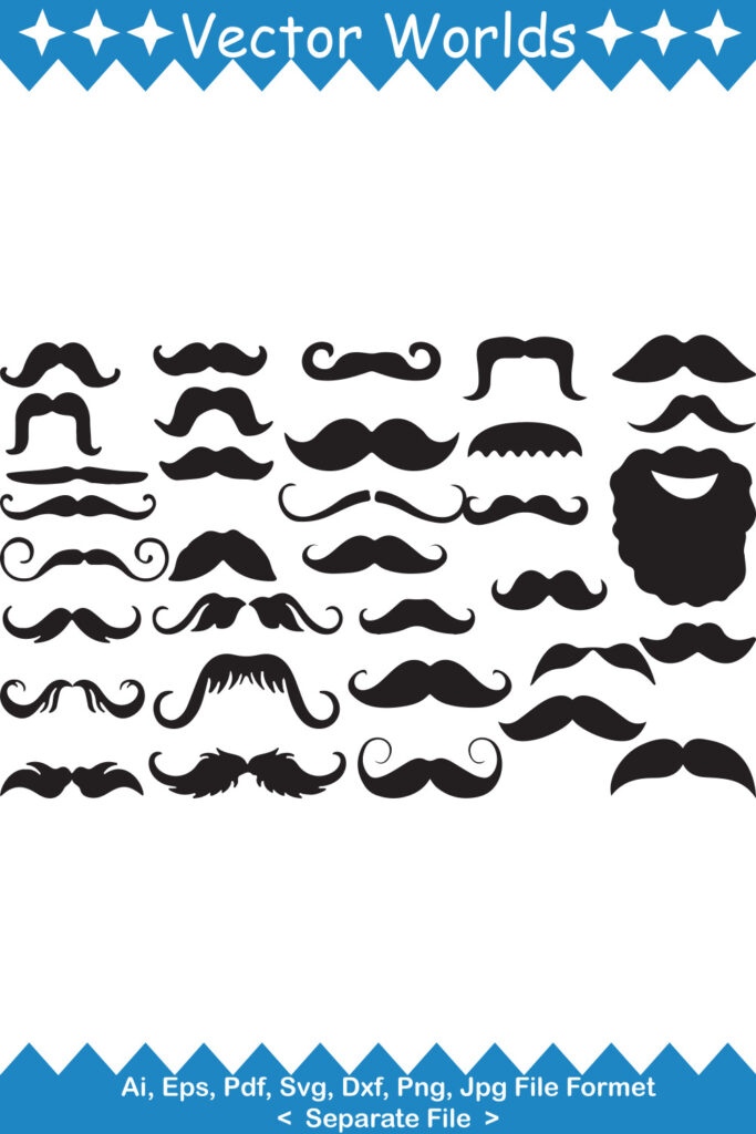 Mustache SVG Vector Design - MasterBundles