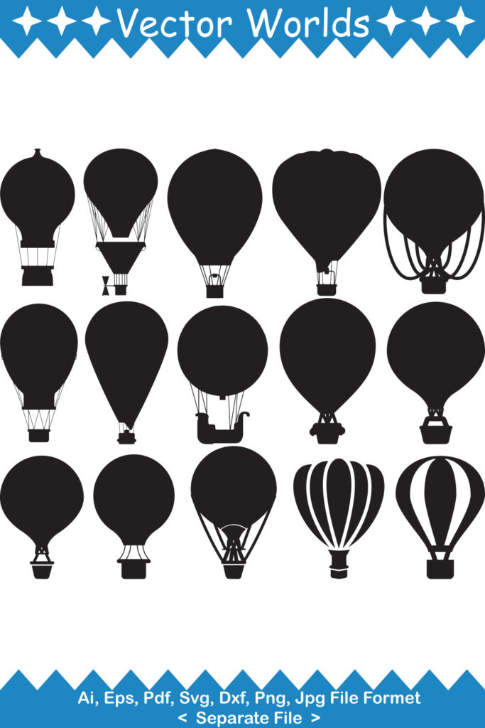 Hot Air Balloon SVG Vector Design - MasterBundles