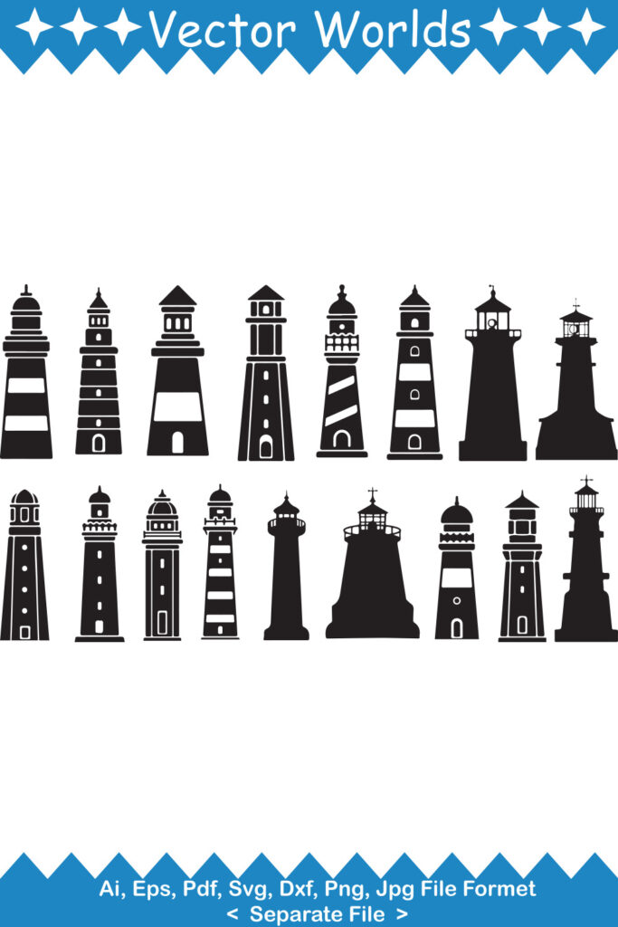 Lighthouse SVG Vector Design - MasterBundles