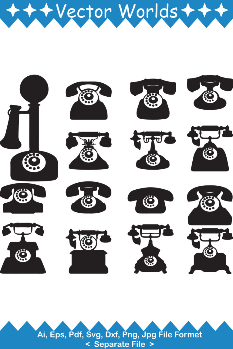 Old Phone SVG Vector Design - MasterBundles