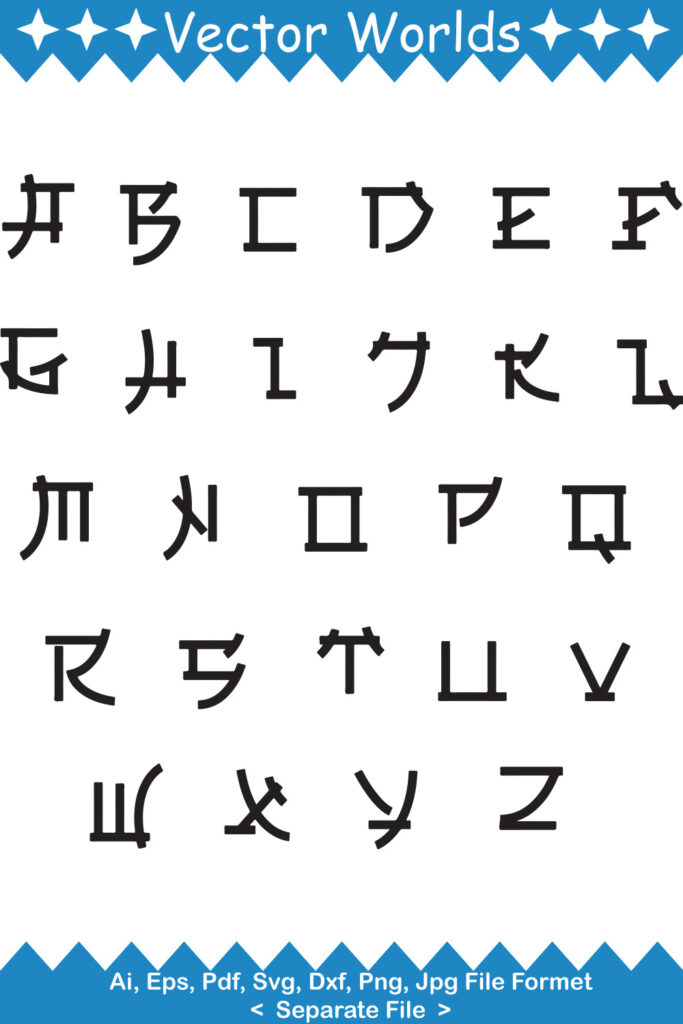 Japanese Alphabet SVG Vector Design - MasterBundles