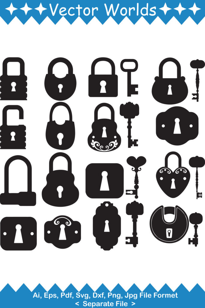 Lock Key SVG Vector Design - MasterBundles
