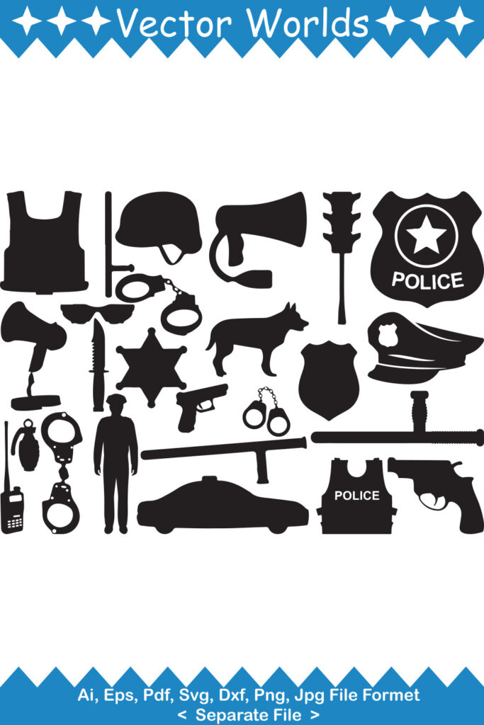 Police Equipment SVG Vector Design - MasterBundles