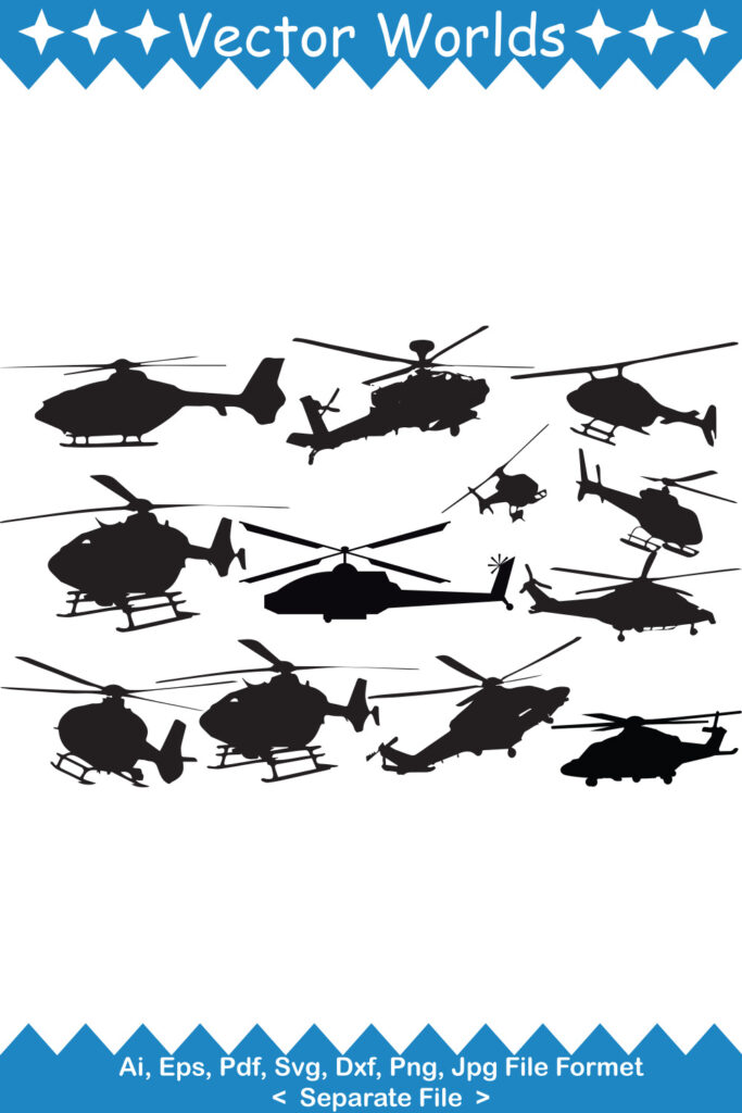 Helicopter SVG Vector Design - MasterBundles