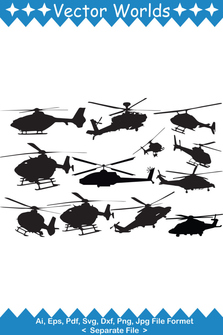 Helicopter SVG Vector Design - MasterBundles