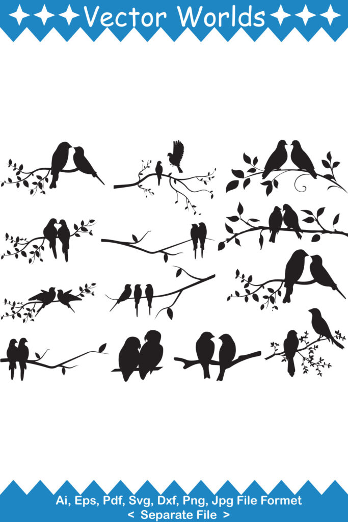 Love Birds SVG Vector Design - MasterBundles