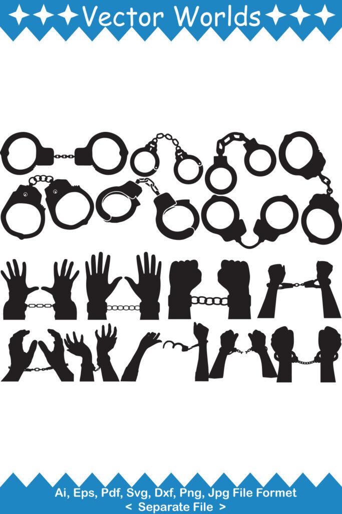 Handcuffs SVG Vector Design - MasterBundles