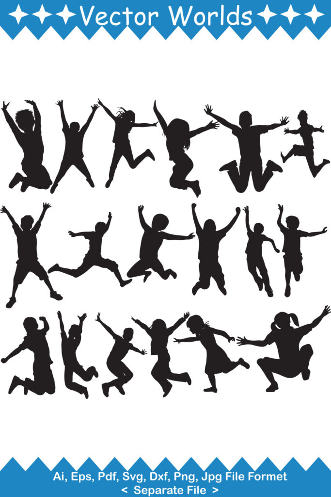 Kids Jump SVG Vector Design - MasterBundles