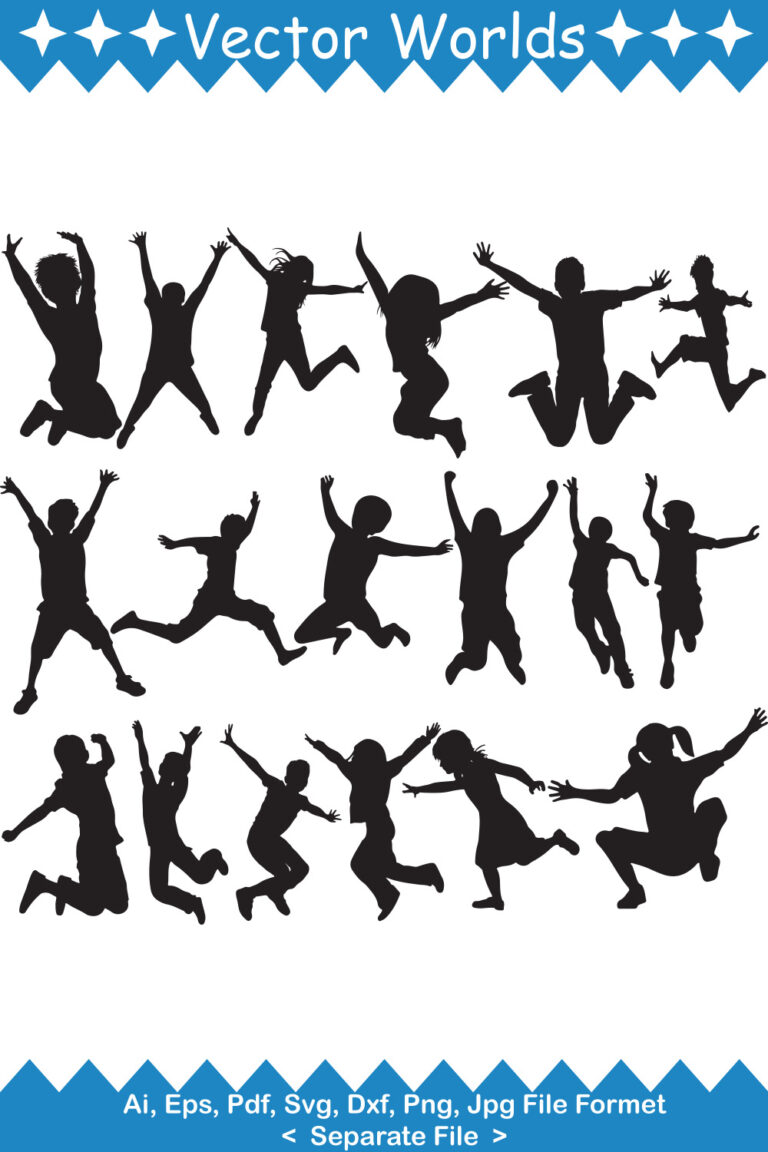 Kids Jump SVG Vector Design - MasterBundles