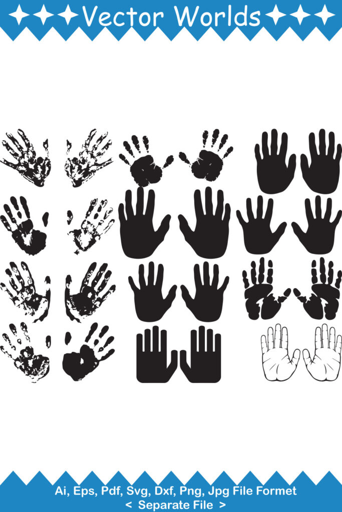 Hand Print SVG Vector Design - MasterBundles