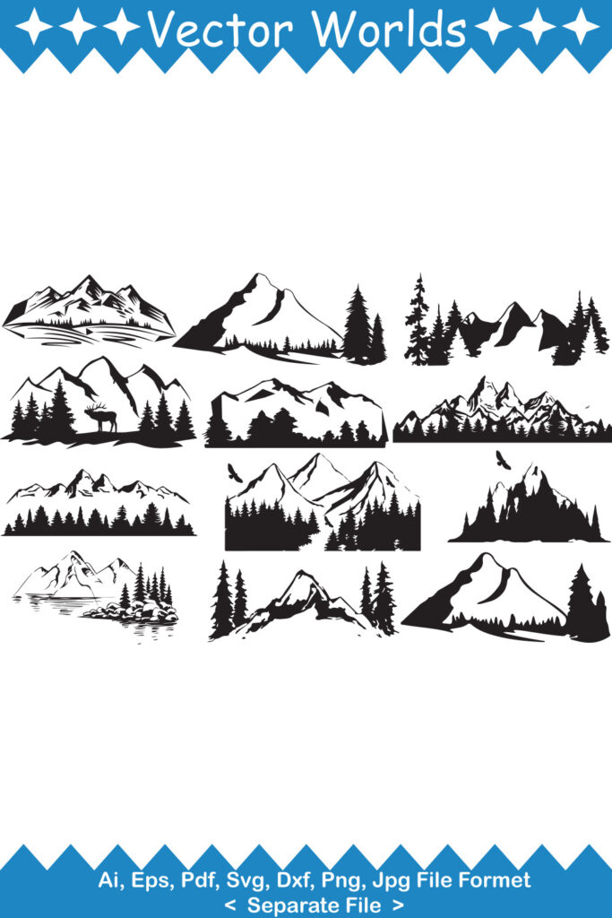 Mountain Scenery SVG Vector Design - MasterBundles