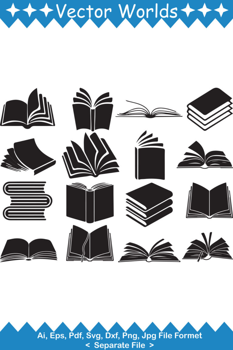 Open Book SVG Vector Design - MasterBundles