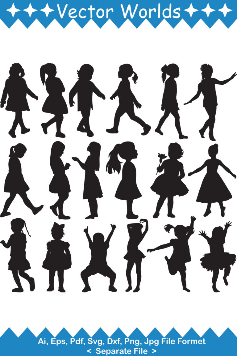 Little Girl SVG Vector Design - MasterBundles