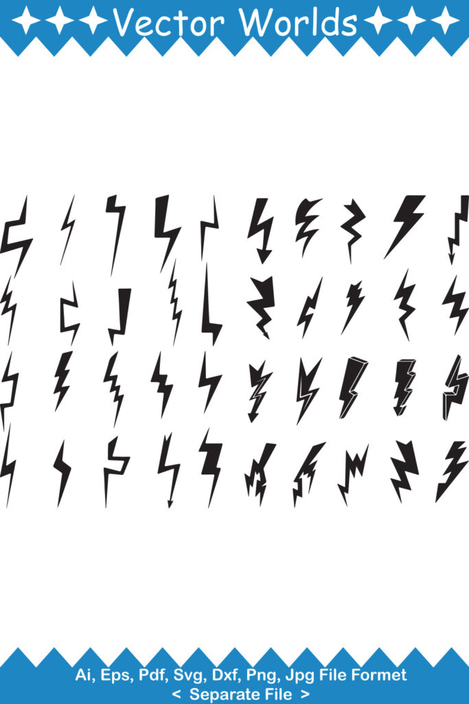 Lightning Bolt SVG Vector Design - MasterBundles