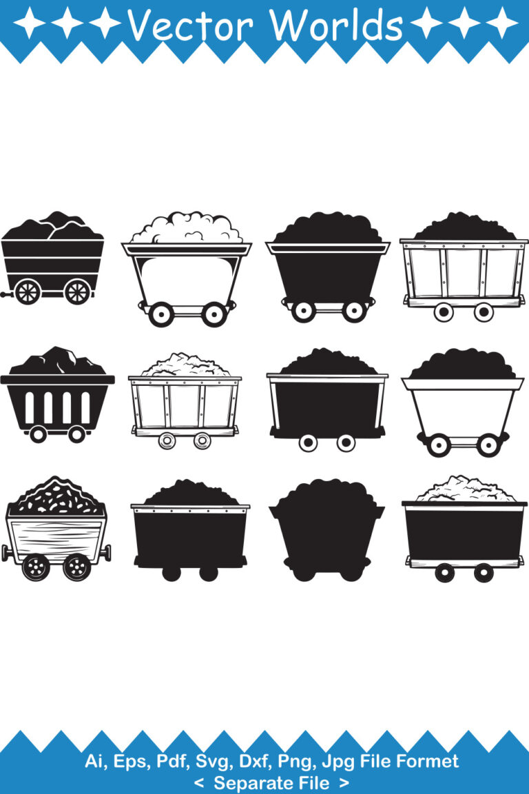 Mining Cart SVG Vector Design - MasterBundles
