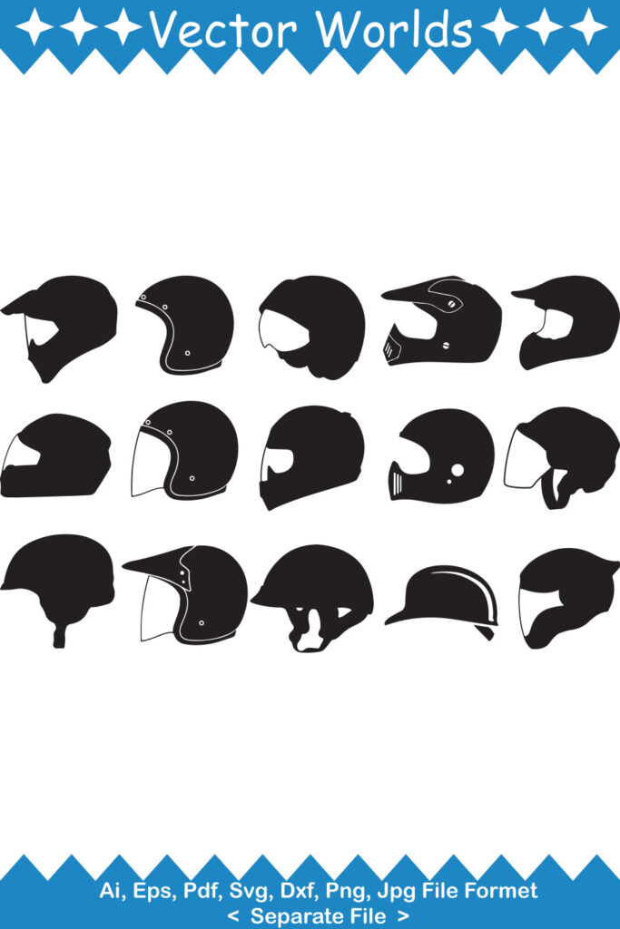 Motorcycle Helmet SVG Vector Design - MasterBundles
