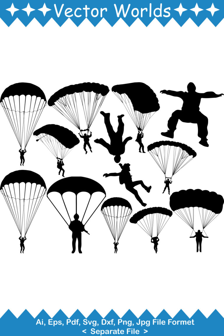 Paratrooper SVG Vector Design - MasterBundles