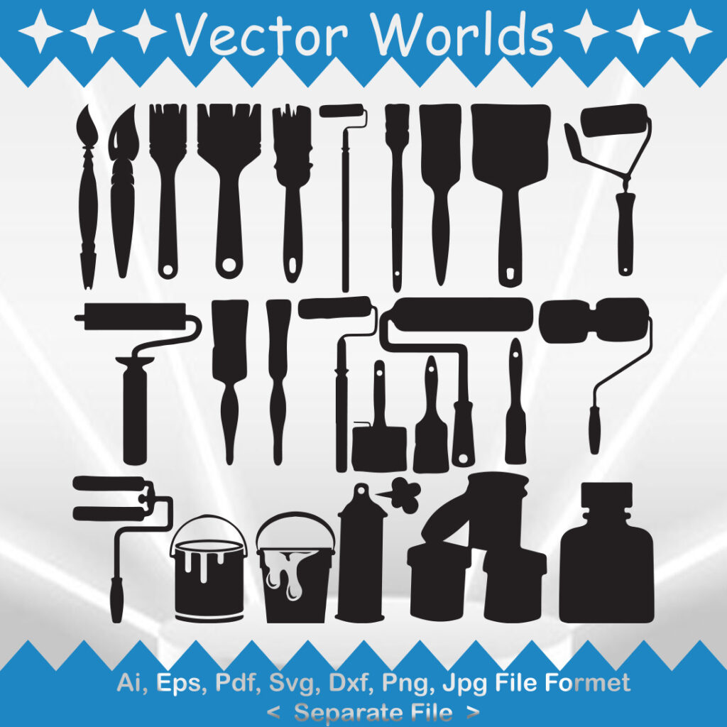 Painting Art Tools SVG Vector Design - MasterBundles