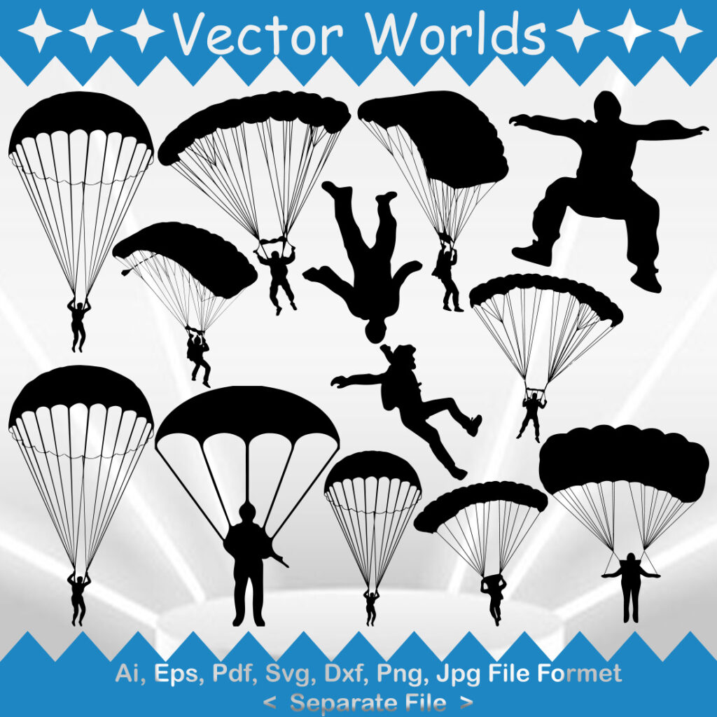 Paratrooper SVG Vector Design - MasterBundles