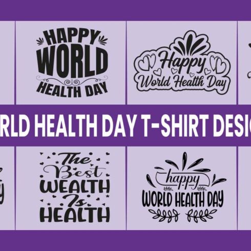 Happy World Health Day T-shirt Design Bundle - MasterBundles
