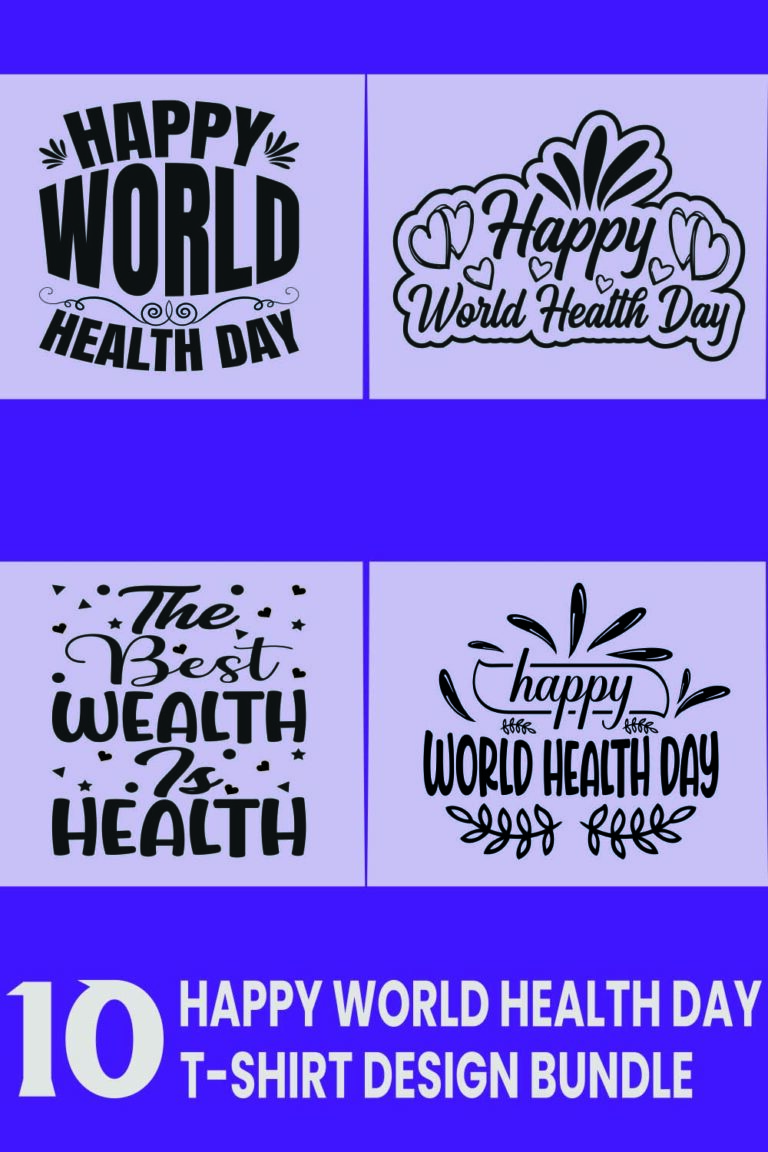Happy World Health Day T-shirt Design Bundle - MasterBundles