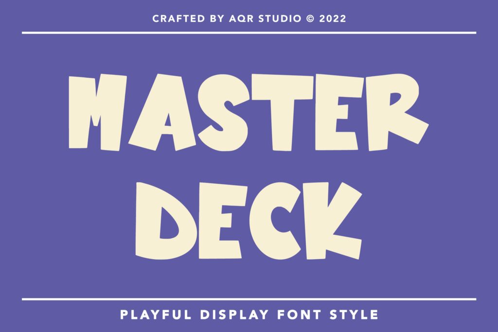 MasterDeck - Playful Display Font – MasterBundles