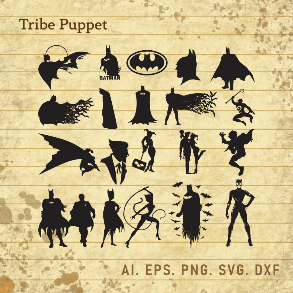 Bat Man Vector Set - MasterBundles