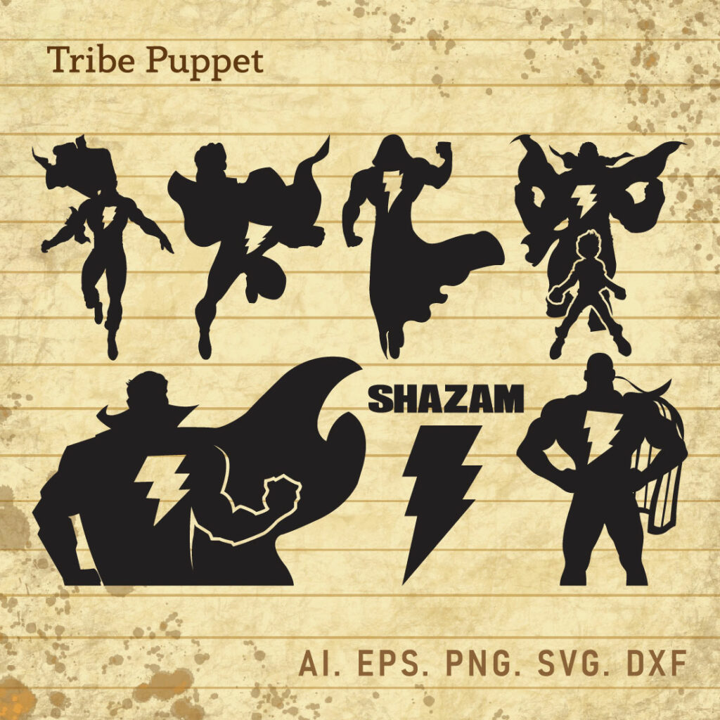 Marvel Shazam Vector Set - MasterBundles