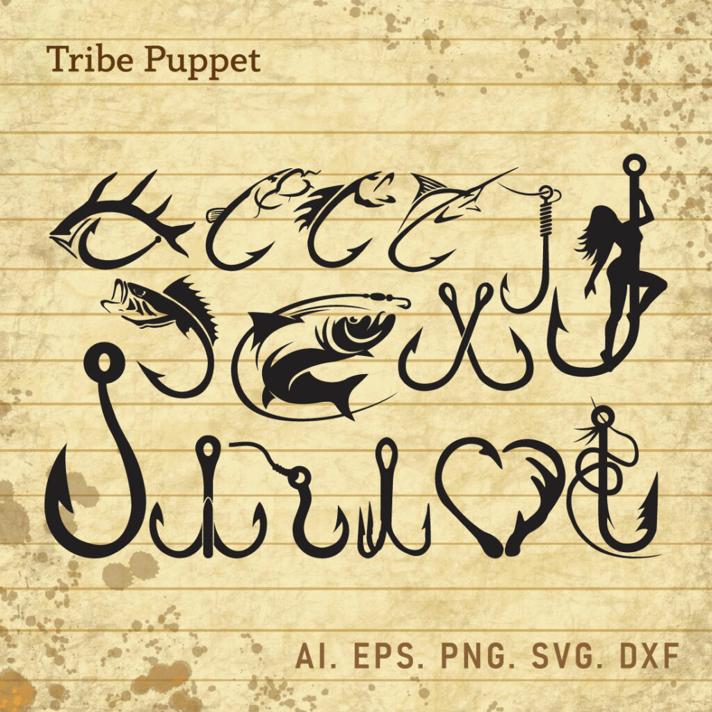 Fish Hook Svg Set - MasterBundles