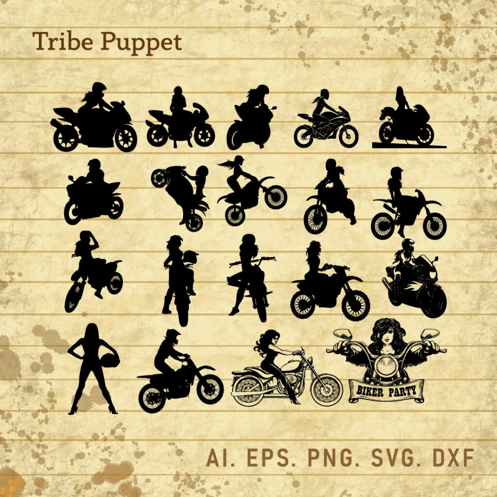 Lady Biker SVG - MasterBundles