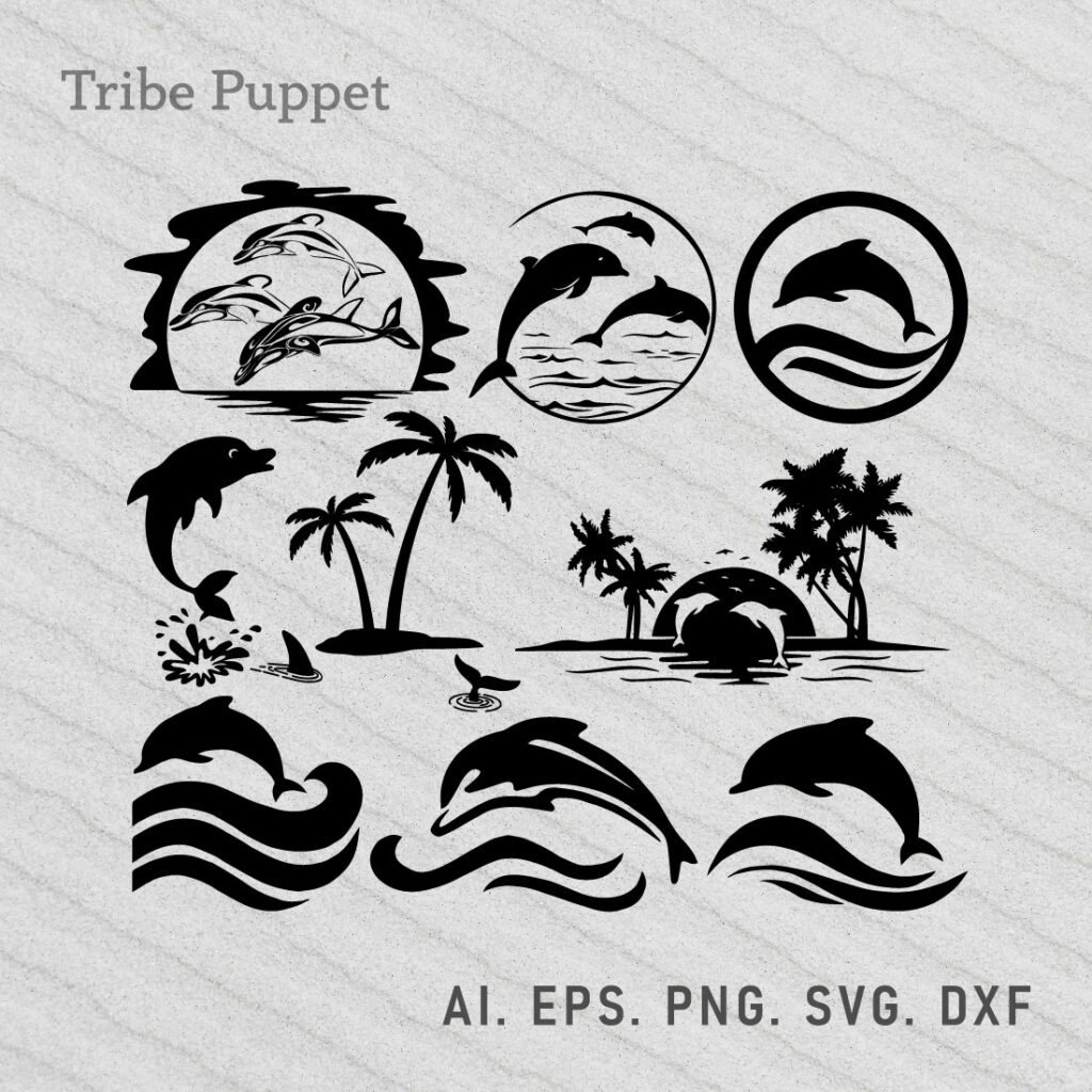Dolphin Svg Set - MasterBundles