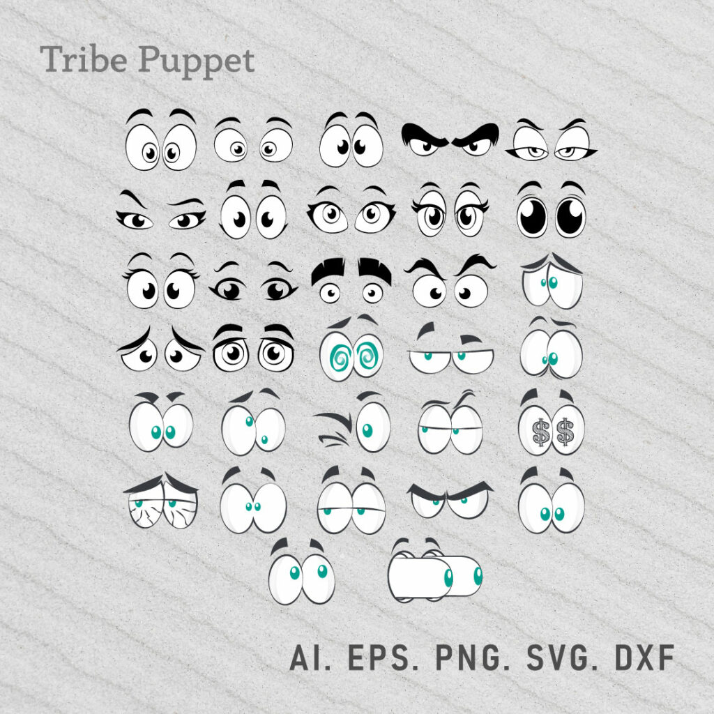 Comic Eyes vector set - MasterBundles