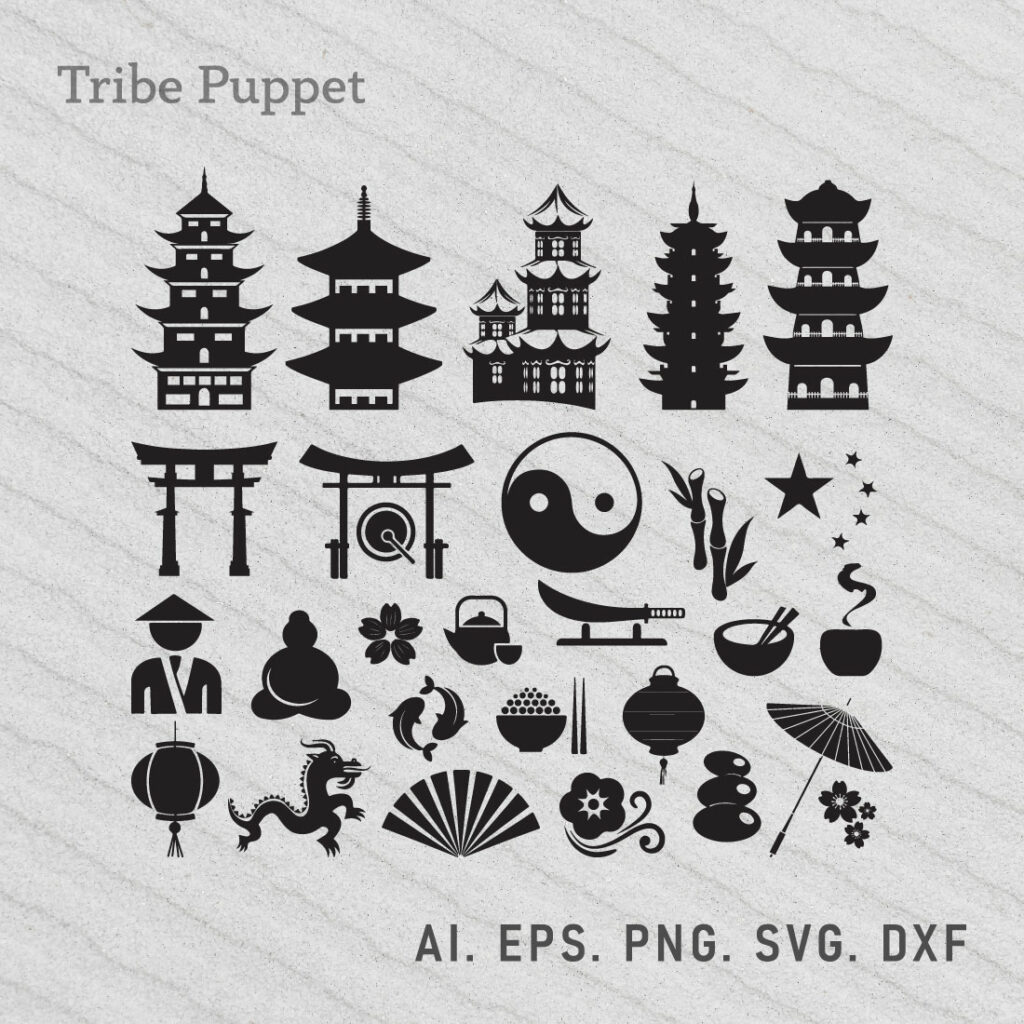 Chinese culture Vector set - MasterBundles