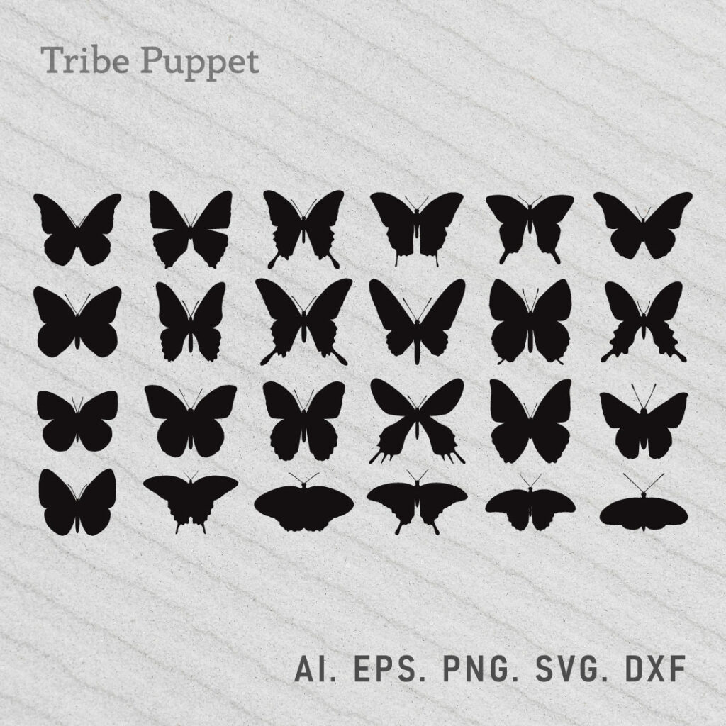 Butterfly Vector Set - MasterBundles