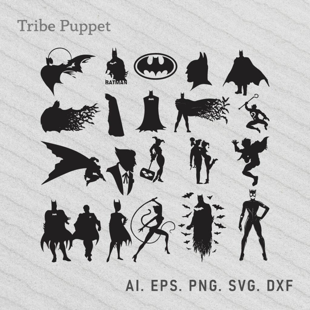 Bat Man Vector Set - MasterBundles