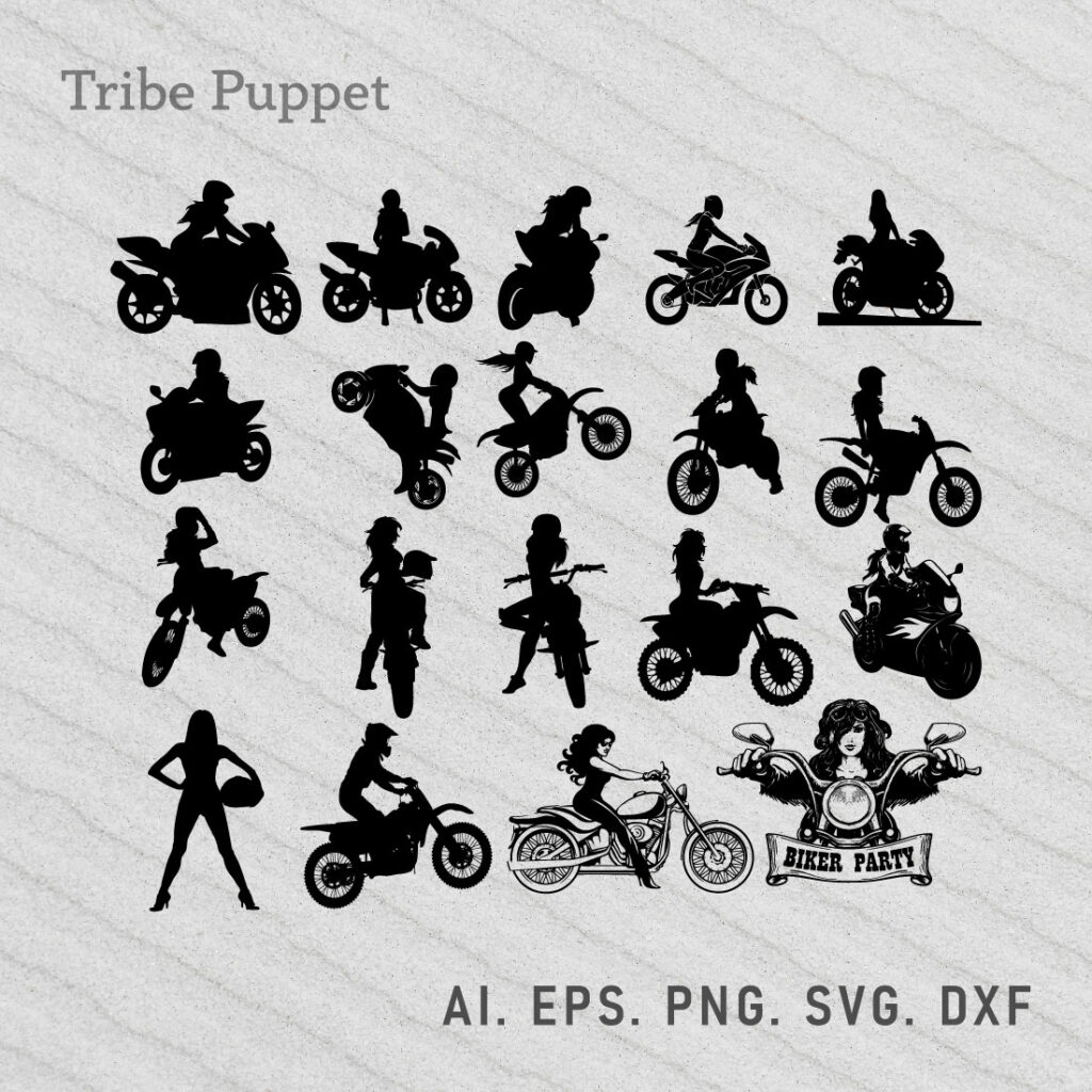 Lady Biker SVG - MasterBundles