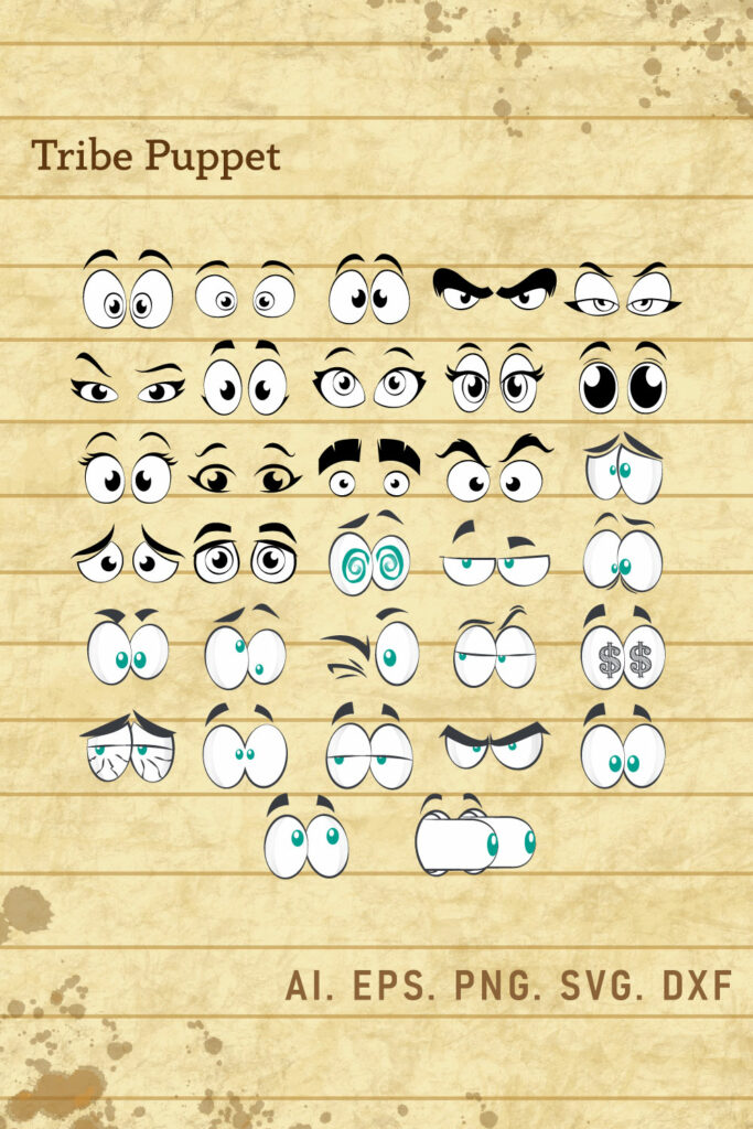 Comic Eyes vector set - MasterBundles