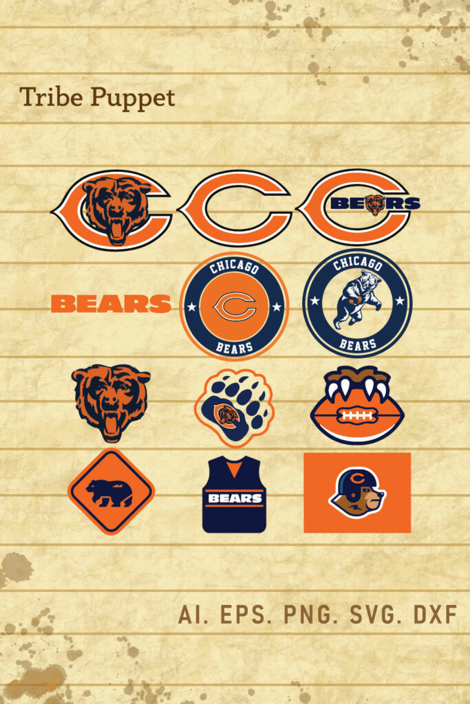 Chicago Bears Logo Vector set - MasterBundles